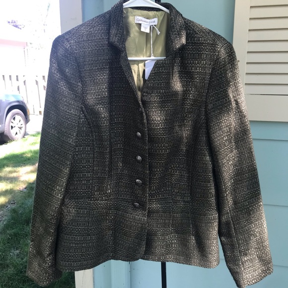 Coldwater Creek | Jackets & Coats | Coldwater Creek Textured Peplum ...